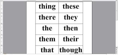 How To Create Digraph Flash Cards Using Microsoft Word