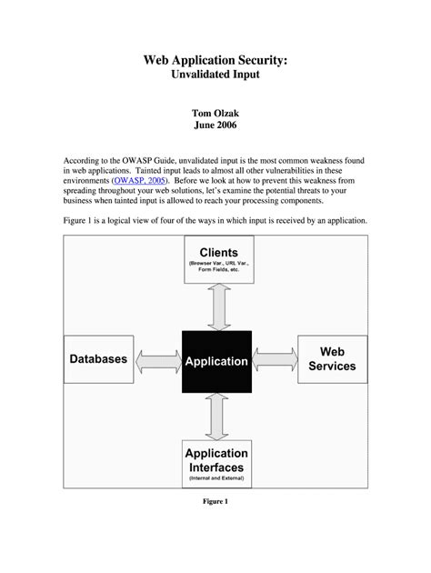 Fillable Online Avoid The Hazards Of Unvalidated Web Application Input Fax Email Print PdfFiller