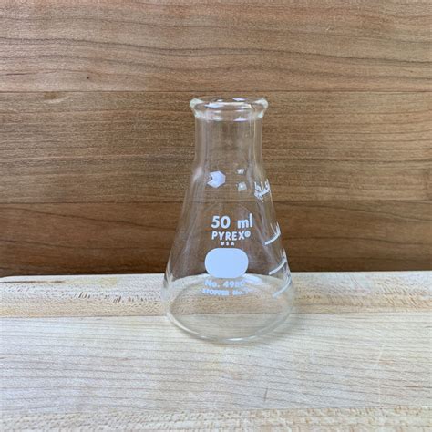 Pyrex 50ml Erlenmeyer Flask Lab Glass 4980 For Sale Electronic