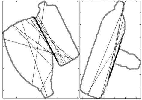 final result of the segmentation in two examples of touching bottles
