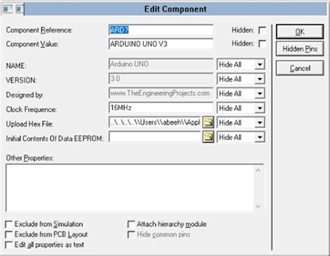 Arduino UNO Library For Proteus V The Engineering Projects