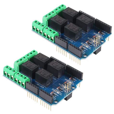 2PCS 4 Channel 5V Relay Shield Module QCCAN Four Way Relay Control Board Expansion Board