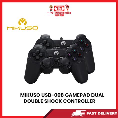 Mikuso Usb 008 Gamepad Dual Double Shock Controller Sbnyes Nilaino