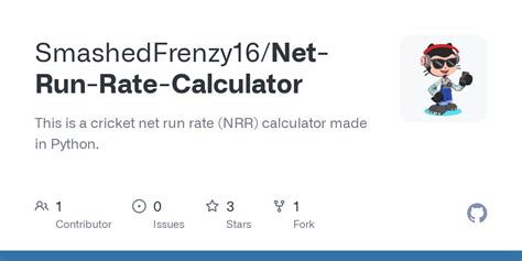 GitHub SmashedFrenzy Net Run Rate Calculator This Is A Cricket Net Run Rate NRR