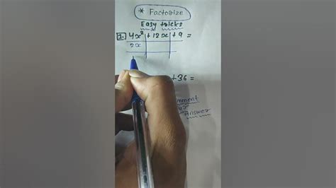 Easy Trick Factorize Onlinemodemaths Shortvideo Youtube