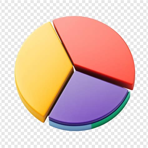 3d 파이 차트 데이터 시각화 다채로운 세그먼트 무료 Psd 파일