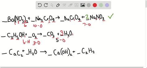 Solved Determine Which Of The Following Reactions Will Occur Complete