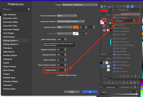 Snapping Gap Vs Snapping Tolerance Vectorstyler