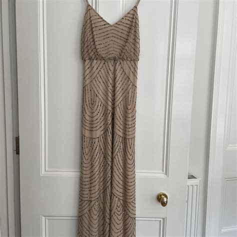 Adrianna Papell Beaded Gown Few Of The Beads Are Depop