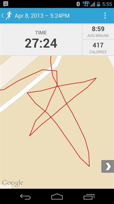 My First Attempt At Drawing Shapes As I Run With My Phones Gps R Funny