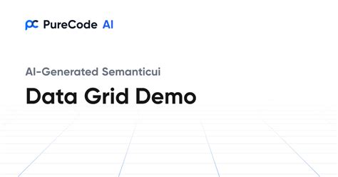 Implement Semanticui Data Grid Demo Fast Using Ai