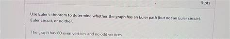 solved 5 ﻿ptsuse euler s theorem to determine whether the