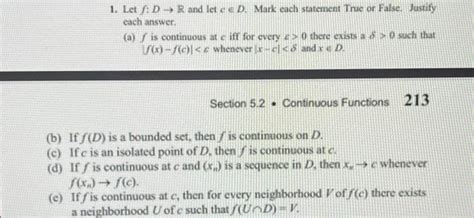 solved 1 let f d→r and let c∈d mark each statement true or
