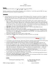 OL HTML Web Page Docx CISB HTML Web Page Assignment Purpose This Assignment Will