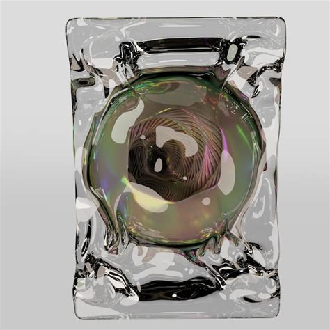 Premium PSD D Render Wrap Plastic Shape Object