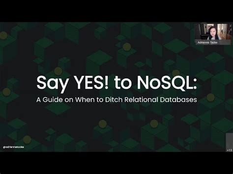 free video say yes to nosql a guide on when to ditch relational