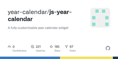 Github Year Calendarjs Year Calendar A Fully Customizable Year