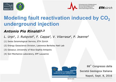Pdf Modeling Fault Reactivation Induced By Co2 Underground Injection