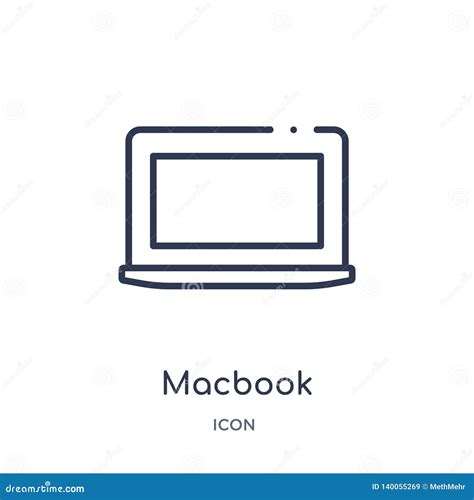 Linear Macbook Icon From Electronic Devices Outline Collection Thin Line Macbook Vector