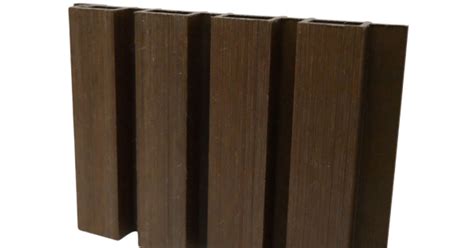 Walnut 2 5m Slatted Composite Cladding Acoustic Wall