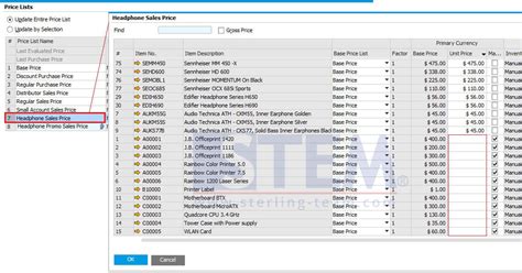Cleaning Your Price List SAP Business One Indonesia Tips STEM SAP Gold Partner