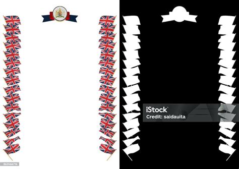 프레임과 깃발 그리고 팔의 외 투 영국 국경 3 차원 일러스트 레이 션 공란에 대한 스톡 사진 및 기타 이미지 공란 교육 디자인 Istock