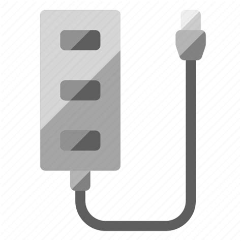Usb Hub Usb Hub Port Ports Cable Icon Download On Iconfinder