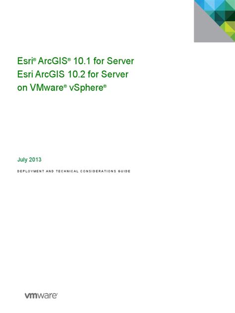 Vmware Ha Deployment Guide Esri Arcgis Server 10 1 Pdf Arc Gis Esri