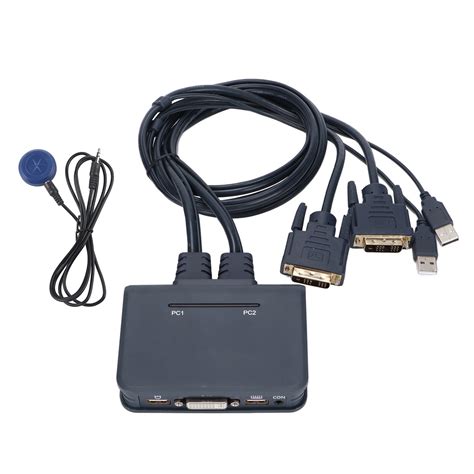 Usb Kvm Switch 2 Ports Wired Hd Multimedia Interface Kvm Switch For