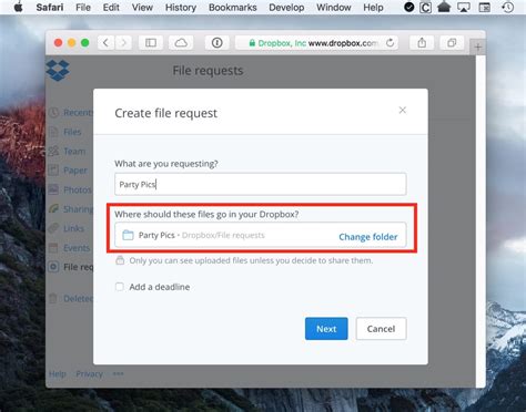 How To Get Files From Anyone Using Dropbox File Request