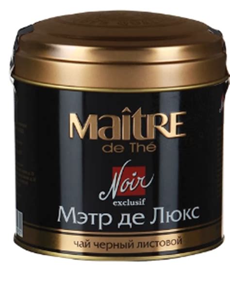 Maitre de The Де Люкс черный листовой чай, 100 г (жестяная банка ...