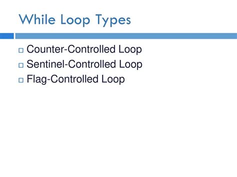 Repetition Counter Control Loop Ppt Download