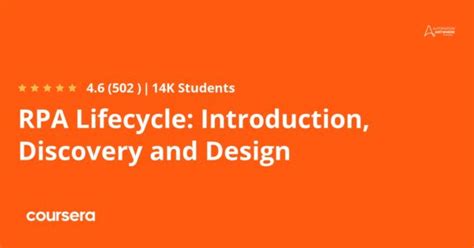 RPA Lifecycle Introduction Discovery And Design Coursya