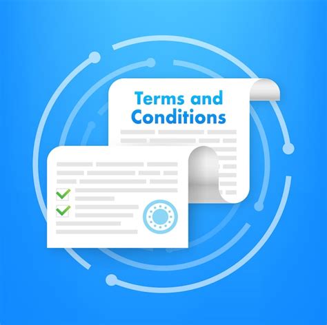 Termes Et Conditions Protection Des Données Personnelles Document Papier Contrat Vector Stock
