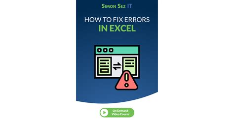 The Div Error Divide By Zero How To Fix Errors In Excel Video