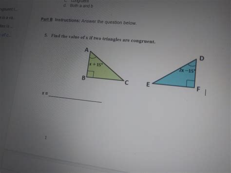 Answered 5 Find The Value Of X If Two Triangles Bartleby