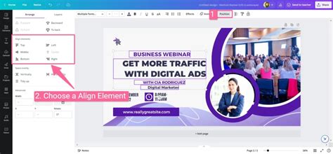 How To Align In Canva Text Elements Images Etc