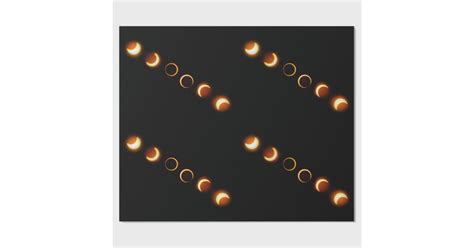 Solar Eclipse Phases Wrapping Paper Zazzle