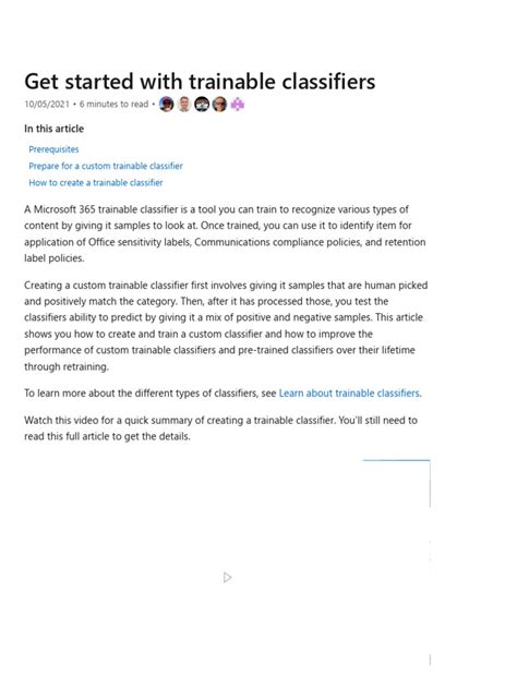 Trainable Classifiers M 365 Compliance Pdf Share Point