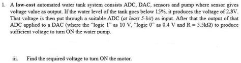 solved a low cost automated water tank system consists of adc dac