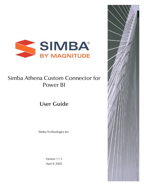 pdf simbaathenacustomconnectorfor powerbi userguide€¦ · simba athena