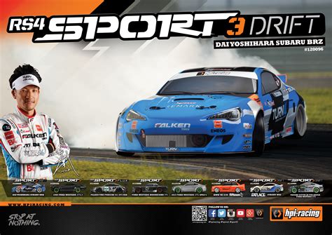 HPI RS4 Sport 3 DRIFT SUBARU BRZ Daiyoshiharas 4wd RTR