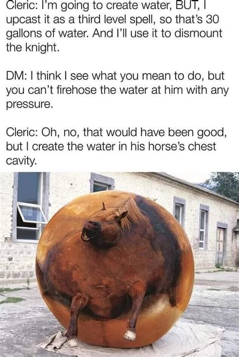 Cleric Im Going To Create Water But I Upcast It As A Third Level