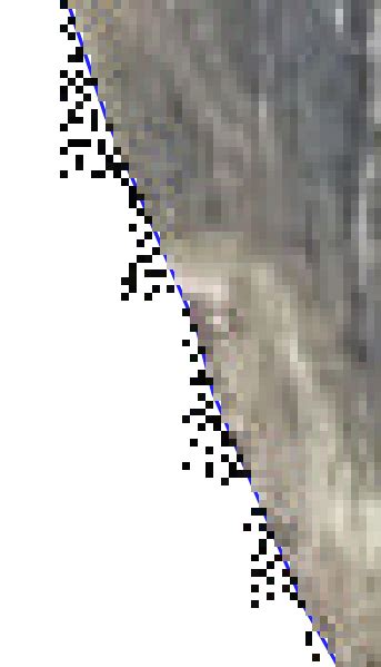 Gdal Gdalwarp Cutline Creates Artefacts Not Quite No Data Geographic Information Systems