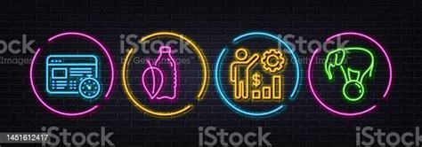 직원 부 웹 타이머 및 물병 최소 라인 아이콘 웹 응용 프로그램의 경우 벡터 인쇄 3차원 형태에 대한 스톡 벡터 아트 및 기타 이미지 3차원 형태 Carnival