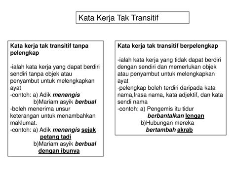 10 Contoh Kata Kerja Transitif 60 Koleksi Gambar
