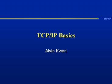 TCP IP Basics Presentation Free To View