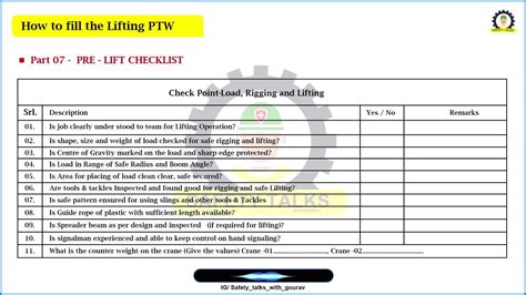 Lifting Operation Safety Part 05 Gourav Dubey Posted On The Topic Linkedin
