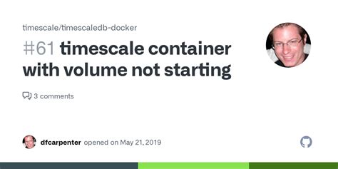 Timescale Container With Volume Not Starting · Issue 61 · Timescale