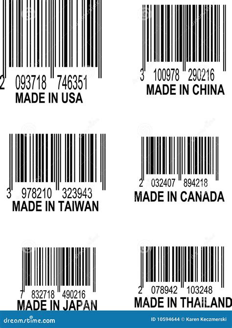 Vector Set Of UPC Bar Codes Stock Vector Illustration Of Number Digital